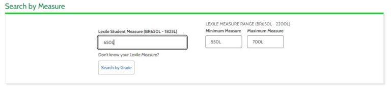 Find a Book User Guide - LEXILE & QUANTILE HUB