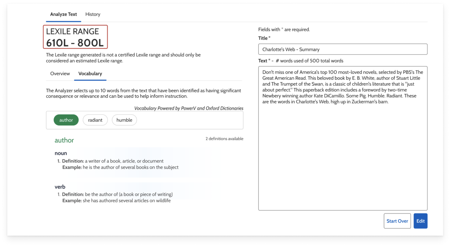 Text Analyzer User Guide - LEXILE & QUANTILE HUB